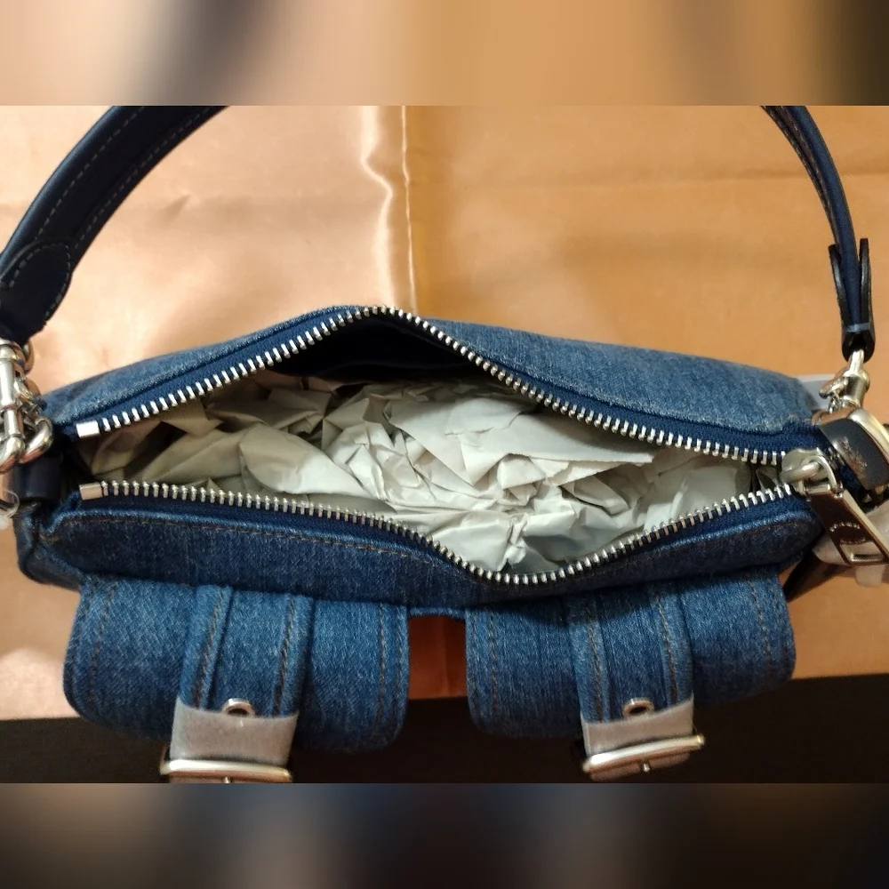 Coach | Bags | Coach Ashton Denim Small Crossbody Bag Indigo Silver ...